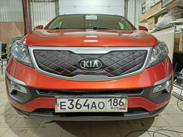 Утеплитель радиатора и бампера для Kia Sportage Киа Спортаж 3 2010-2014 ...