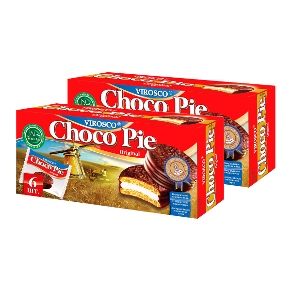 Печенье Choko Pie Virosco, 168 г (28 г х 6 шт) х 2 шт - купить с ...