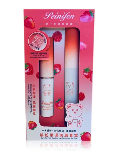 Peinifen Набор для ухода за губами: бальзам для губ 1,6 гр.+ блеск для ...