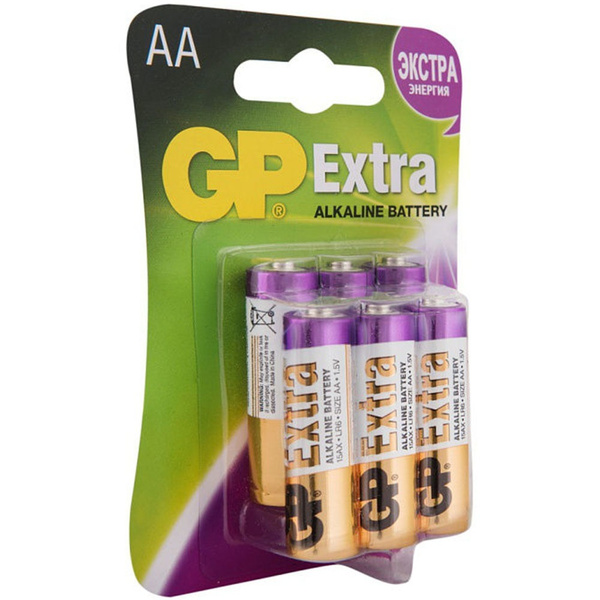Батарейка GP Extra Alkaline 15AX-2CR6 - купить с доставкой по выгодным ценам в интернет-магазине ...
