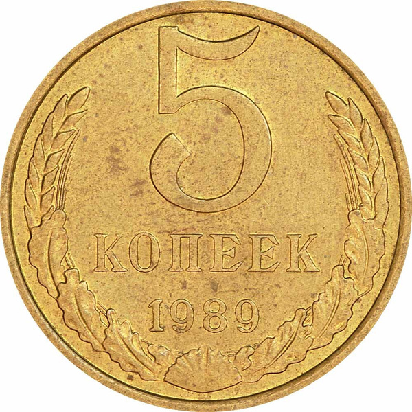 5 копеек 1989 СССР, из обращения - купить в интернет-магазине OZON с ...
