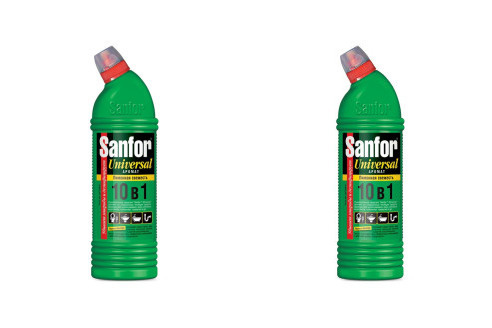 Sanfor Средство для чистки и дезинфекции 10 в 1 Universal Лимонная свежесть, 750 мл, 2 шт ...