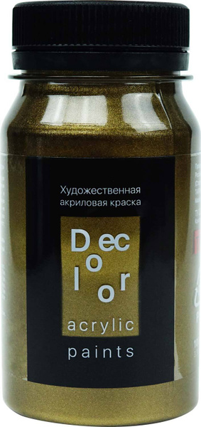 Краска акриловая Деколор, акрил металлик, жидкая поталь, художественные ...