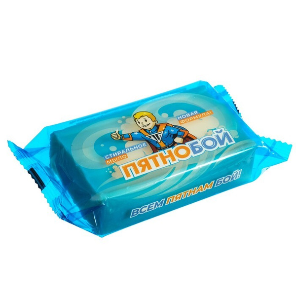 Мыло стиральное "Пятнобой" кусковое 125гр., для стирки взрослого и ...