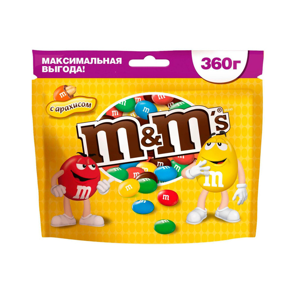 M&M's конфеты Арахис 360 гр - купить с доставкой по выгодным ценам в ...
