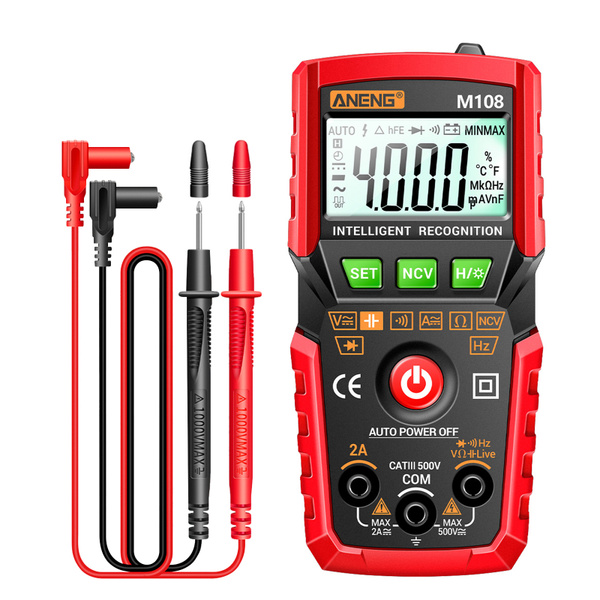 Мультиметр,ANENG M108,4000 отсчетов,Измерьте напряжение/ток/емкость/сопротивление/частоту купить ...