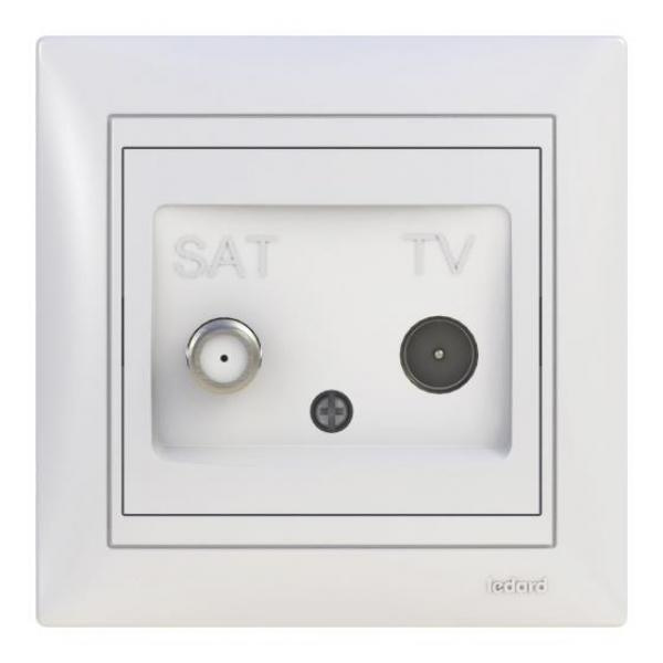 Розетка Ledard Novus TV+SAT 2-м скрытой установки белая купить на OZON ...