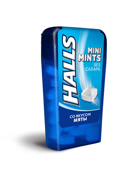 Конфеты Halls Mini Mints без сахара со вкусом мяты, 13 г - купить с ...