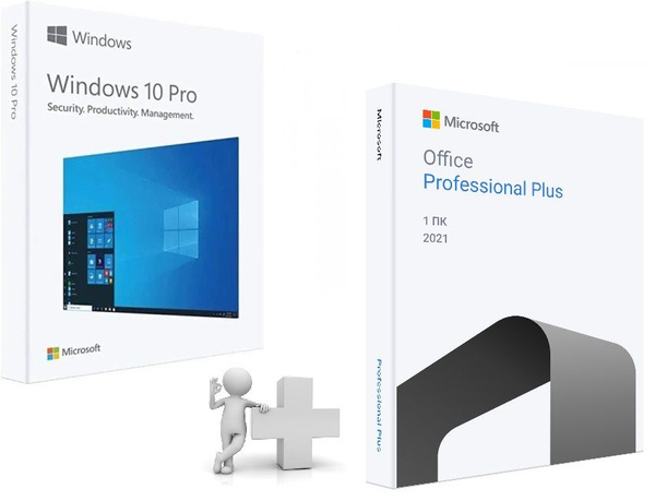 Windows 10 pro + Office 2021 Pro Plus (Коробочная версия) RU купить по ...