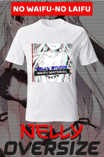 Футболка Женский, Мужской Nelly Studio белый, черный Короткий, размер 50 Хлопок Другое прямой ...
