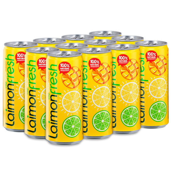 Газированный напиток Laimon Fresh (Лаймон Фреш) Манго, 0,33л х 12шт ...