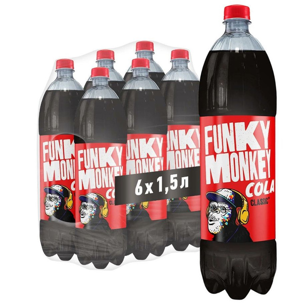 Газированный напиток Funky Monkey Cola (Фанки Манки Кока-Кола) 6 шт по ...
