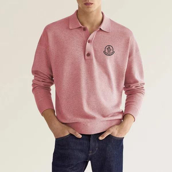 Поло MONCLER, размер 56, 58, цвет розовый - купить по выгодной цене в ...