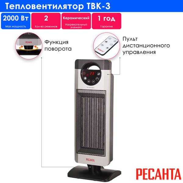 Тепловентилятор ТВК-3 Ресанта - купить с доставкой по выгодным ценам в ...