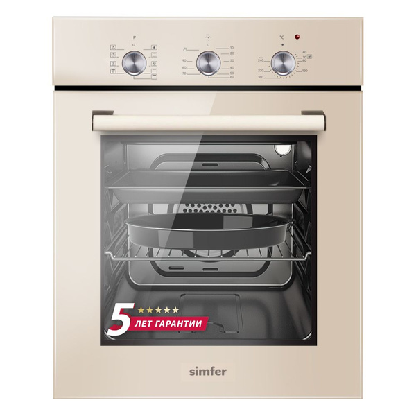 Simfer Электрический духовой шкаф B4ER19070 встраиваемый / 9 режимов работы, верхний и нижний ...