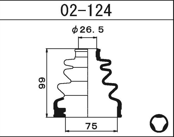 Пыльник шруса внутреннего Maruichi 02-124 - MARUICHI RUBBER арт. 02-124 ...