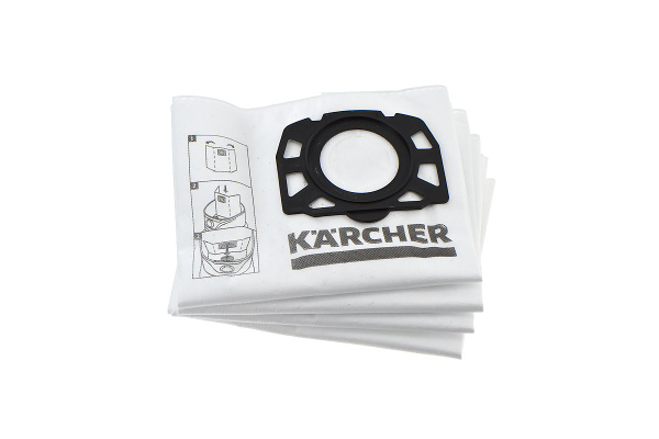 Мешки флисовые, 4 шт. для пылесоса KARCHER (Керхер) WD 3 Battery ...