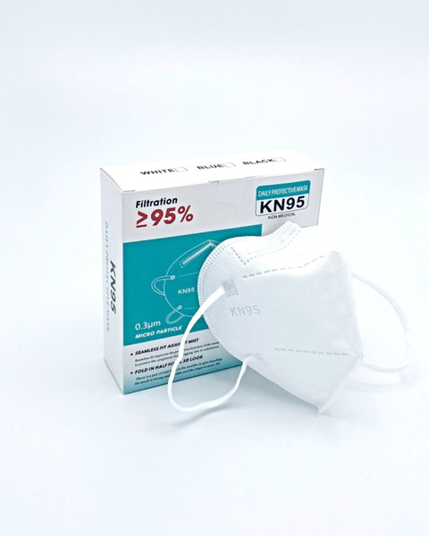 KN95 Респиратор универсальный, FFP2, размер Универсальный, 10 шт. - купить с доставкой по ...
