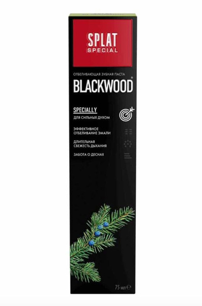SPLAT Special Blackwood Dark Mint Зубная паста отбеливающая 75 мл ...