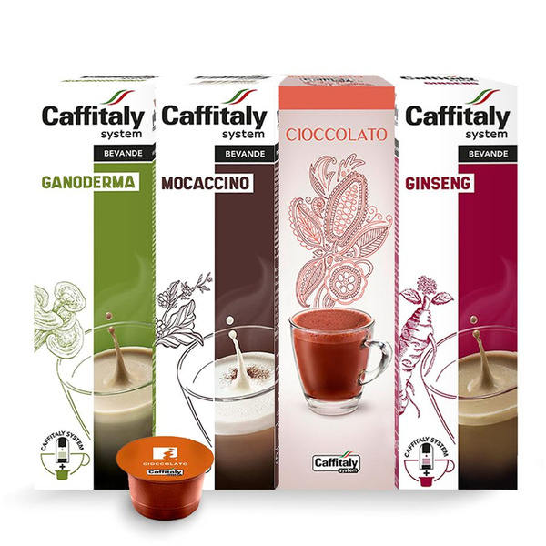 Кофейно-молочные напитки в капсулах Caffitaly System Ecaffe Набор Волшебная жизнь (4 сорта по 10 ...