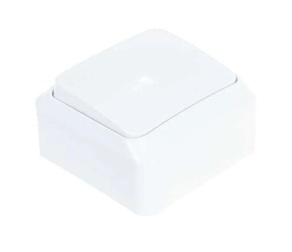 Одноклавишный выключатель Schneider Electric ОП Этюд 10А IP20 белый BA10-001B (количество в уп ...