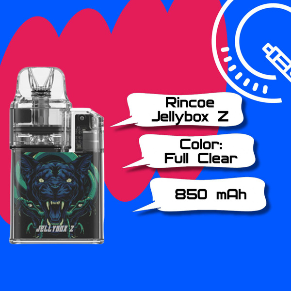 Набор Rincoe Jellybox Z Pod Kit, 850 мАч, 15 Вт, Full Clear, 1 шт., без ...