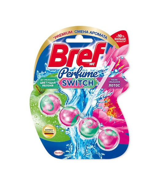 Bref Блок для унитаза Perfume Switch Яблоня и Лотос 50гр - купить с ...