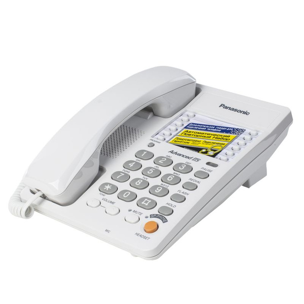 Телефон Panasonic KX-TS2363RUW, настольный, с громкой связью, белый ...