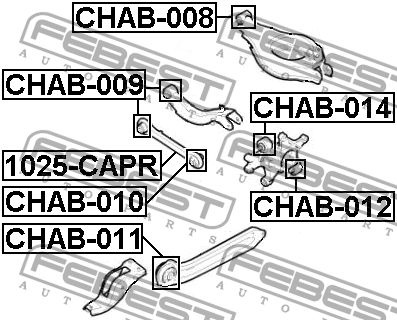 Сайлентблок тяги зад прав лев Febest CHAB-009 - купить по доступным ...