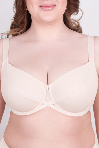 Бюстгальтер Женский Milavitsa мягкая чашка на каркасе, размер 95C светло-бежевый Полиамид ...