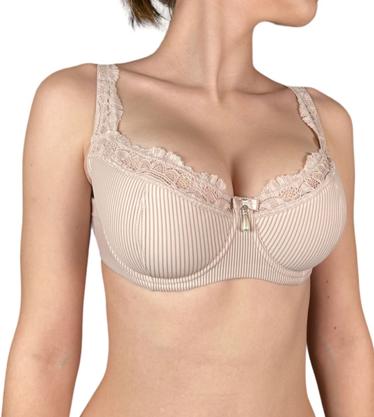 Бюстгальтер Женский VE.NU.S, размер 85D бежевый Полиамид, Эластан Офисный/школьный Китай Крючки ...