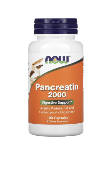 Панкреатин NOW Pancreatin 200 mg 100 капсул - купить с доставкой по ...