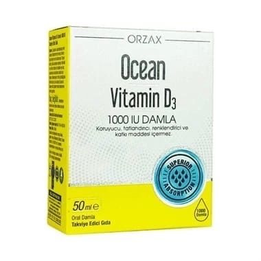 Orzax ocean vitamin D3 1000 IU 50ml / орзакс океан витамин Д3 1000 МЕ ...