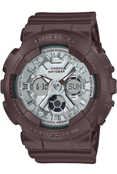 Противоударные женские наручные часы Casio Baby-G BA-130SW-5A с таймером и секундомером - купить ...