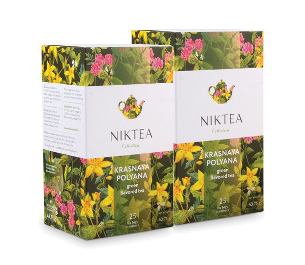 Чай Niktea Krasnaya Polyana Красная Поляна, зеленый с добавками, 2 ...