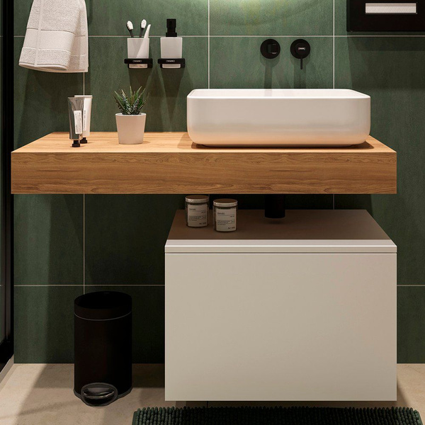 Столешница STWORKI Ольборг 100 дуб французский, без отверстий,, с тумбой 60 купить на OZON по ...