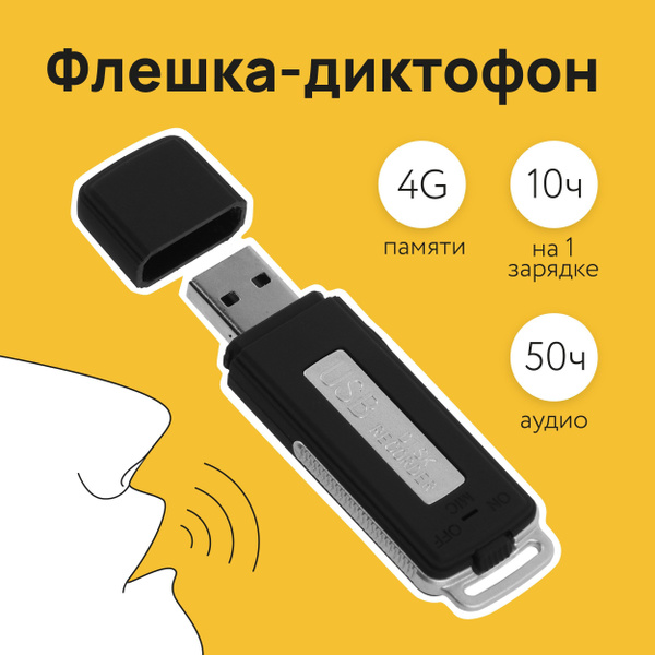 Диктофон ALGUSBD01234, WAV, 4 ГБ купить по выгодной цене в интернет ...