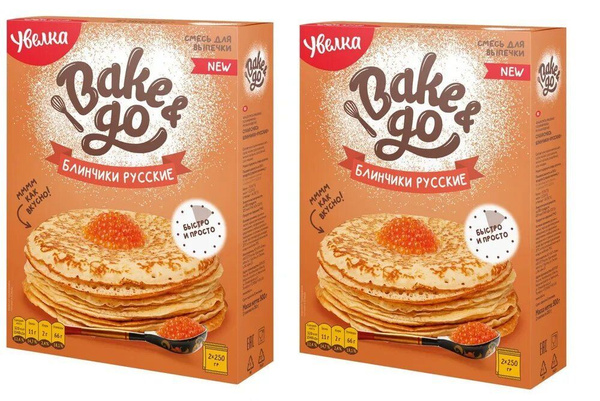 "Блинчики русские" Увелка Смесь для выпечки 500 гр - 2 шт - купить с ...