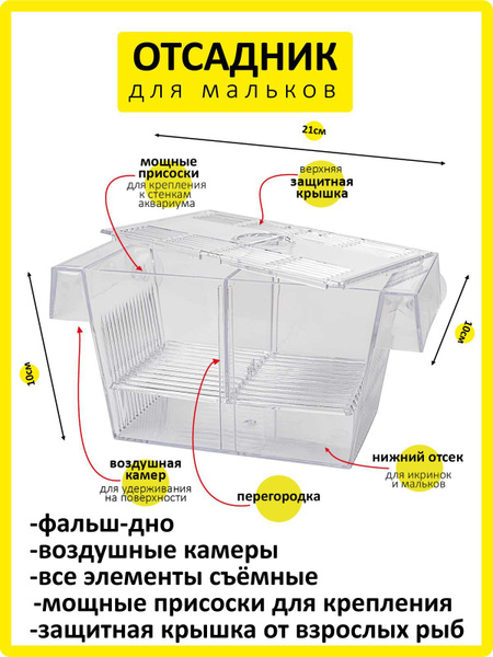Отсадник для аквариумных рыбок пластиковый - купить с доставкой по ...