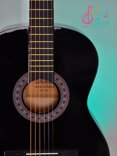 Гитара классическая 7/8 Davinci DC-50A BK, для начинающих - купить с ...