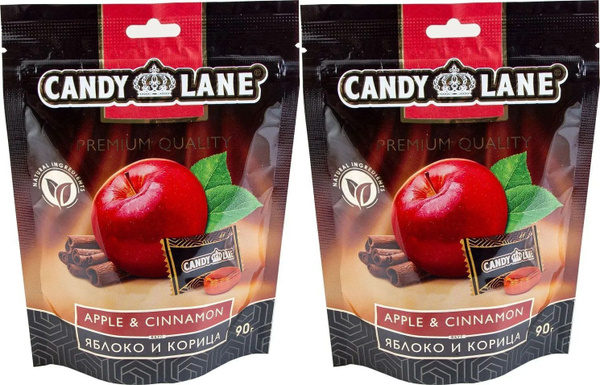 Candy Lane Леденцы Premium Quality Яблоко и корица, 90 г, 2 уп - купить ...