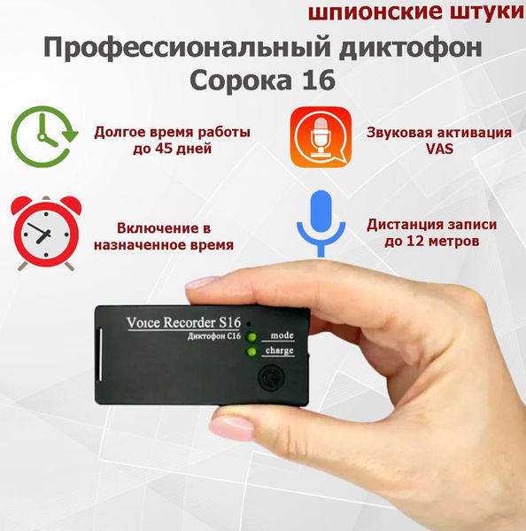 Диктофон СОРОКА Сорока-16.1, WAV купить по выгодной цене в интернет ...