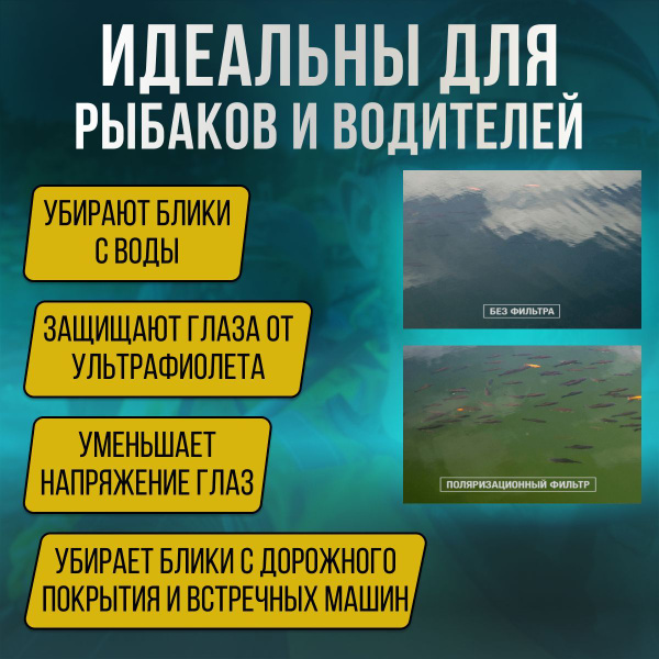 Очки рыболовные поляризационные / очки антиблик /цвет желтый купить c ...