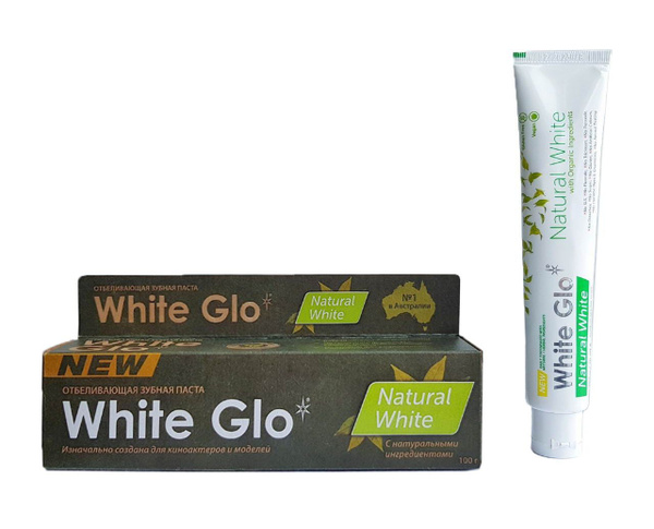 Зубная паста White Glo отбеливающая натуральная белизна 100мл. W8147 ...