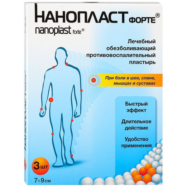 Нанопласт Форте (Nanoplast forte) Пластырь лечебный обезболивающий ...
