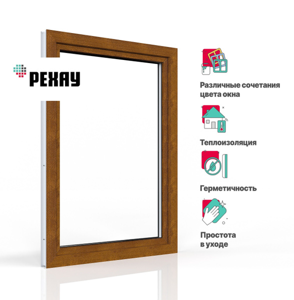 Пластиковое окно ПВХ РЕХАУ BLITZ 800х800 мм (ВхШ), одностворчатое ...