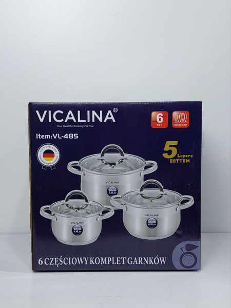 Набор кастрюль Vicalina, Нержавеющая сталь - купить по выгодной цене в ...