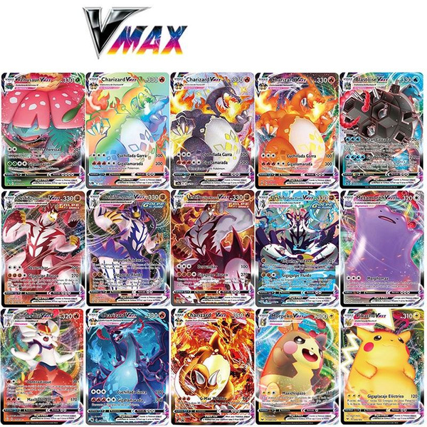 100 Шт. Покемон VMAX Блистающих Карт TAKARA TOMY TAG TEAM, Без ...