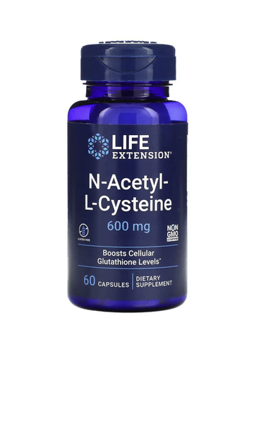 N-Ацетил-L-Цистеин LIFE EXTENSION N-Acetyl-L-Cysteine (NAC) 600 mg 60 ...