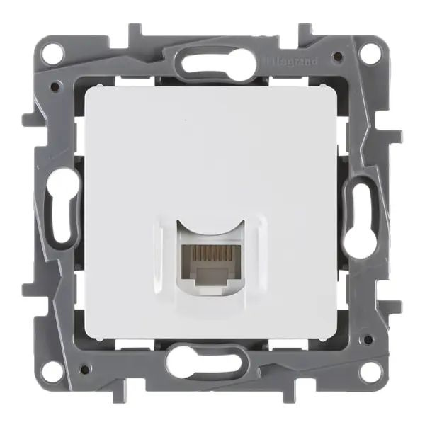 Розетка компьютерная встраиваемая Legrand Etika RJ45 UTP cat 5 цвет ...